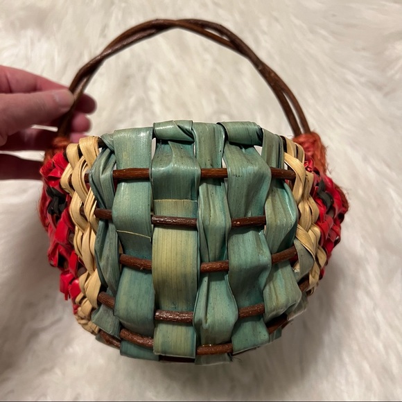 Vintage | Accents | Vintage Woven Watermelon Basket With Handle | Poshmark